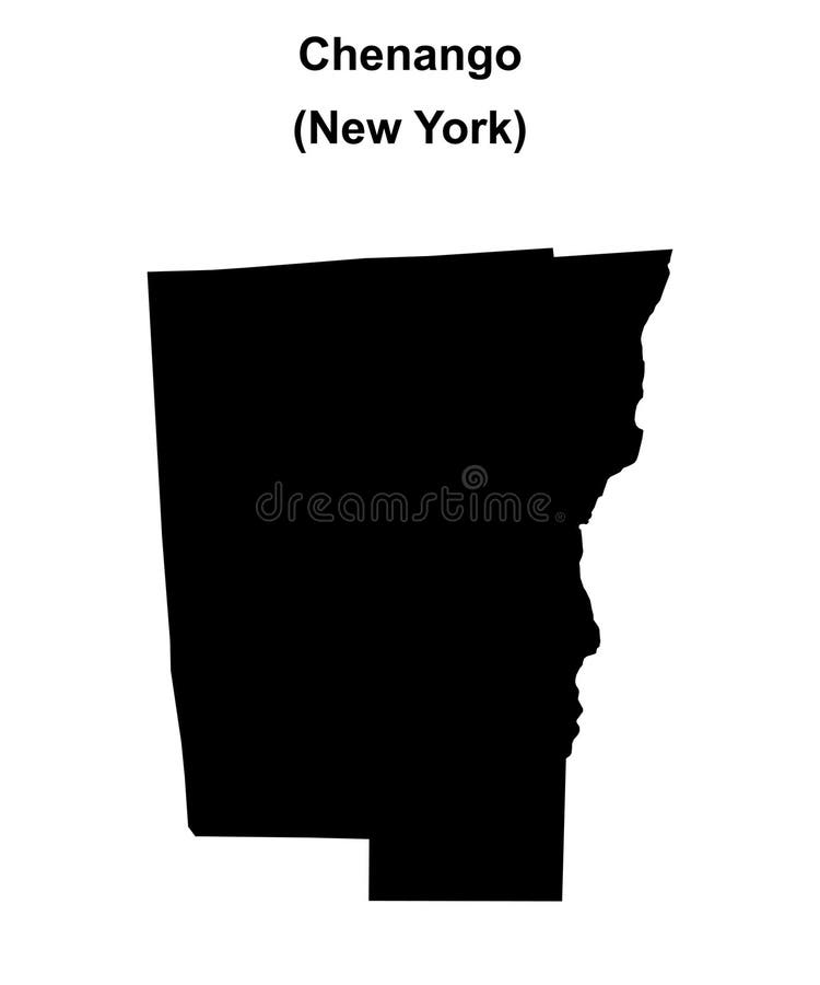 Chenango outline map stock vector. Illustration of boundaries - 361727970