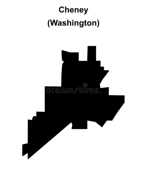 Cheney outline map stock vector. Illustration of blank - 357620640