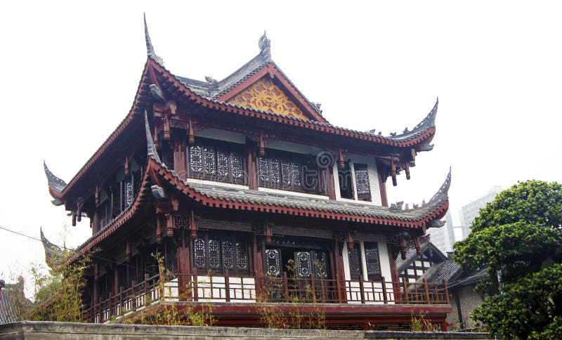 Chengdu, Buildings with Traditional Architecture, China Stock Image ...