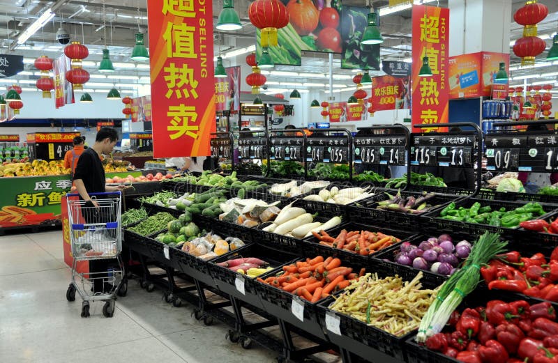 Chengdu, China: Walmart Supermarket Editorial Stock Image - Image of ...