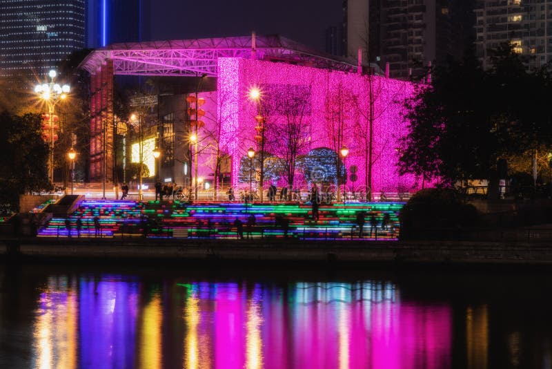 Chengdu city scenes editorial stock photo. Image of equipment - 150743043