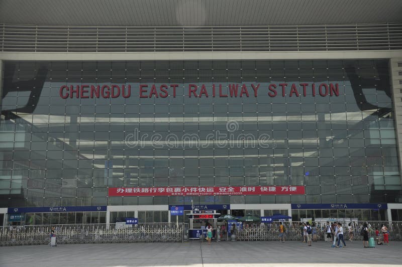 Chengdu East Railway Station Editorial Stock Photo - Image of arrival ...
