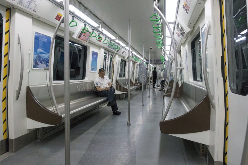Chengdu metro line 2 editorial photo. Image of commuting - 26488036