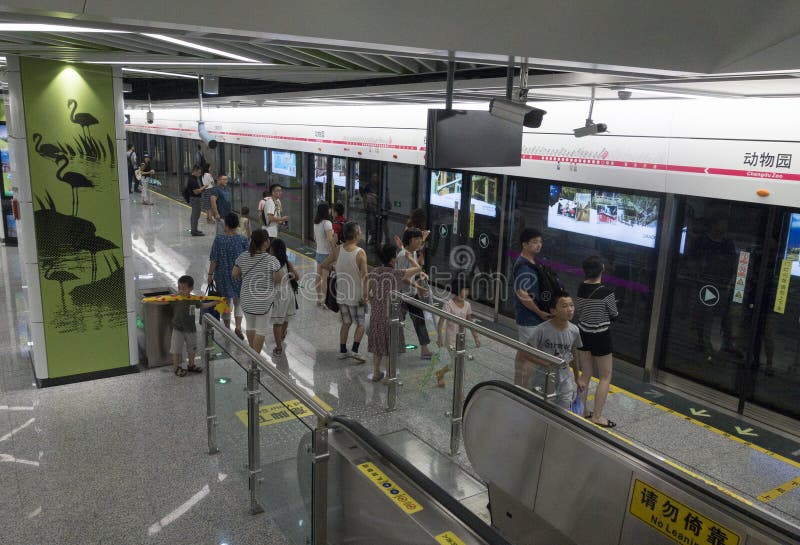 Chengdu Metro Line 3 Subway Train Editorial Photography - Image of ...