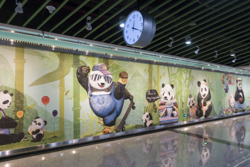 Chengdu Metro Line 3 Subway Train Editorial Photo - Image of blue ...