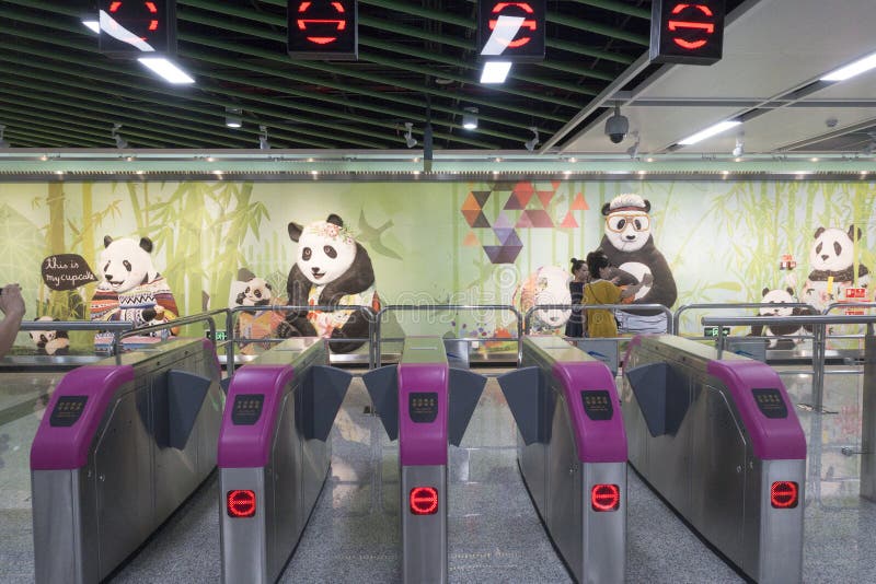 Chengdu Metro Line 3 Subway Train Editorial Stock Image - Image of ...
