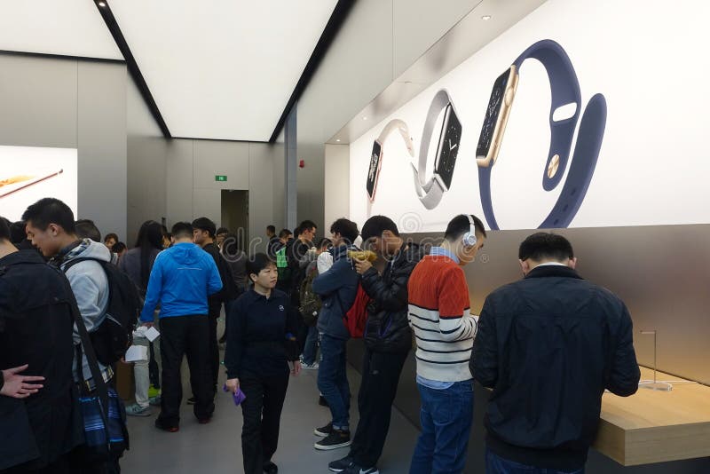 Chengdu Opens Second Apple Store Editorial Stock Photo - Image of gifts ...