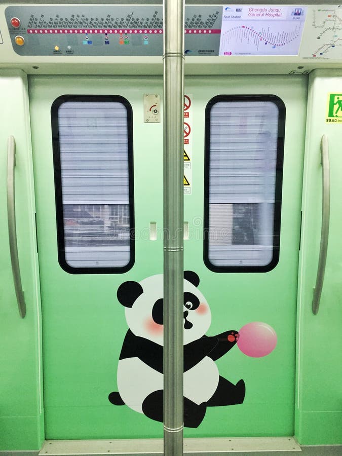 Chengdu Subway, Panda Special Train Editorial Image - Image of metro ...