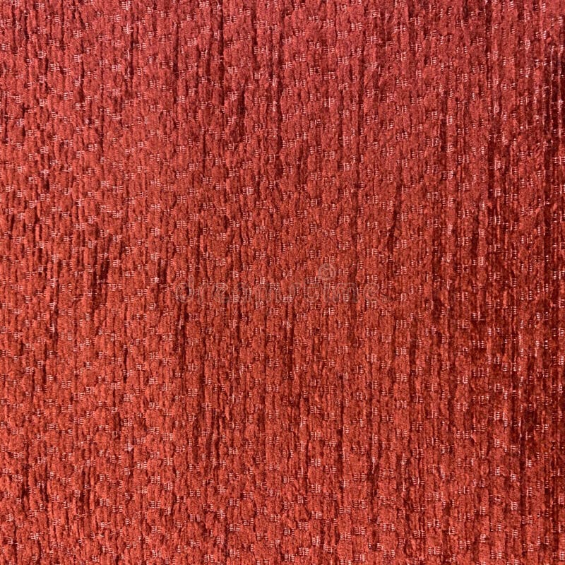 Chenille Upholstery Fabric Texture in Brick Red Stock Photo - Image of ...