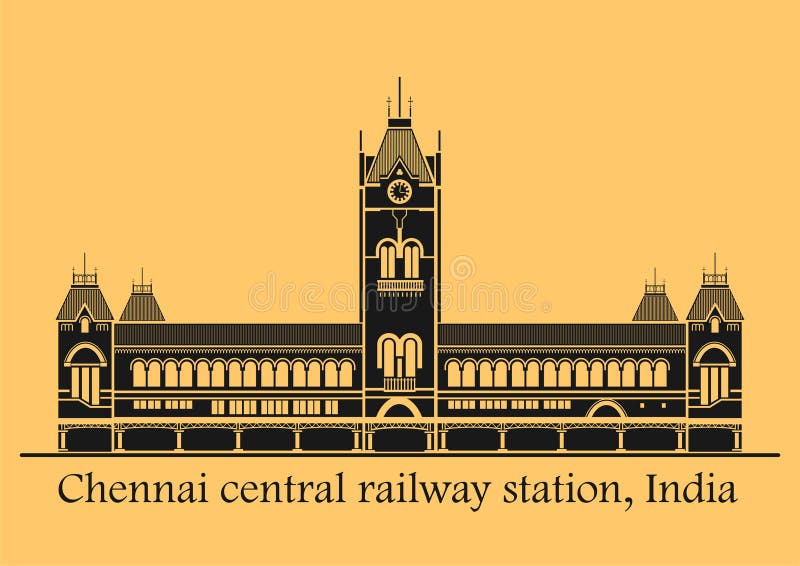 Chennai Central Station Vector Stock Illustrations – 16 Chennai Central ...