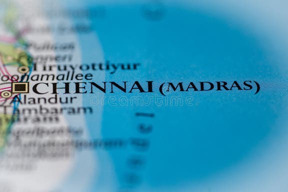 Chennai, India Highlighted on a World Map Stock Image - Image of ...