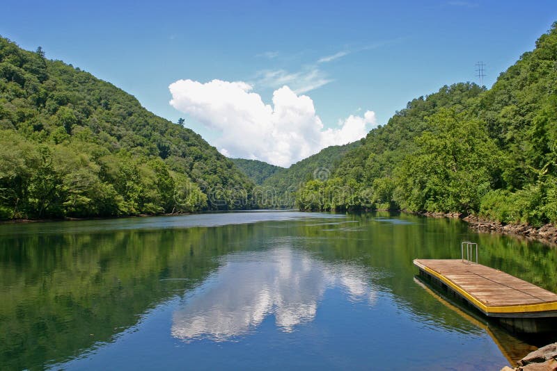 Cheoah Lake 3 stock image. Image of water, pier, lake - 57591311