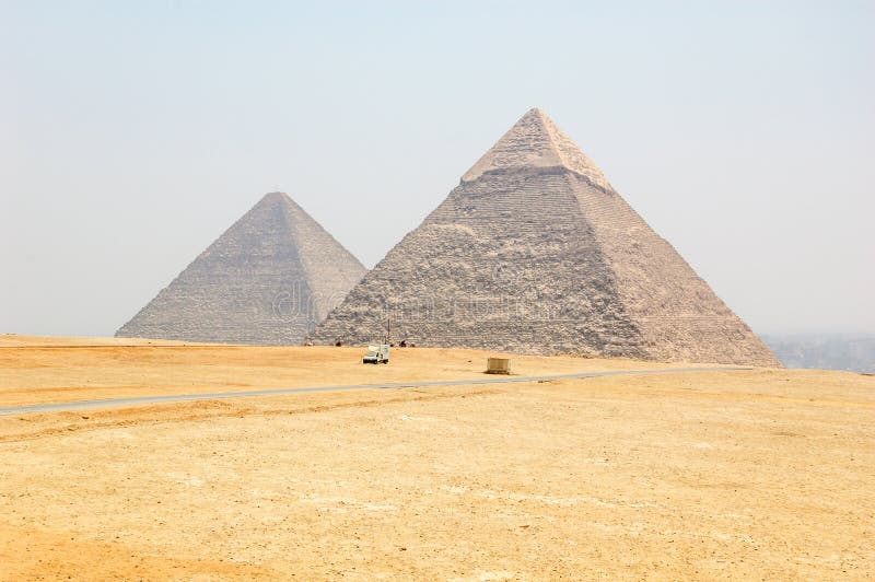 Cheops Pyramid in the Desert Stock Photo - Image of background ...