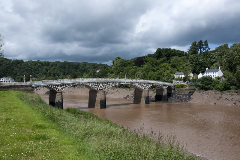 Chepstow Bridge and the River Wye Stock Photo - Image of crossing, tide ...