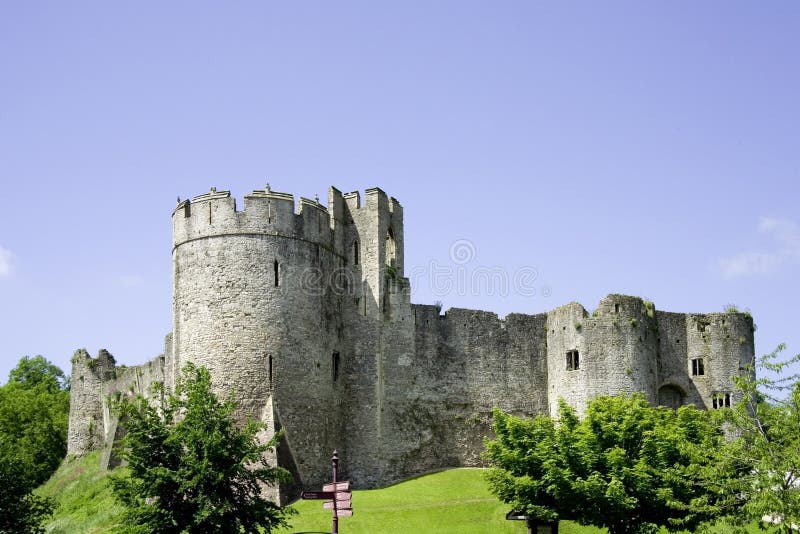 Chepstow Castle Monmouthside Wales Stock Photo - Image of kingdom ...