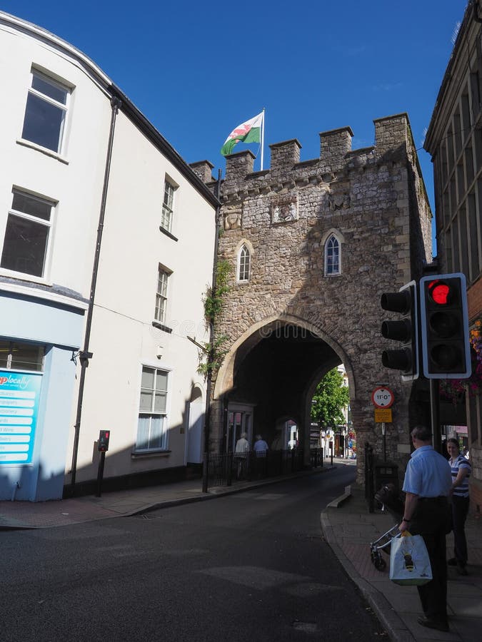 Chepstow Town Gate editorial stock photo. Image of monmouthshire ...
