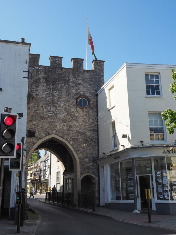 Chepstow Town Gate editorial stock image. Image of landmark - 166745764
