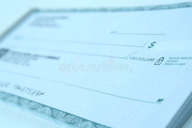 Cheque stock afbeelding. Image of sparen, bank, spatie - 1873969