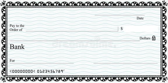 Cheque stock vector. Illustration of dollars, purchase - 7259150
