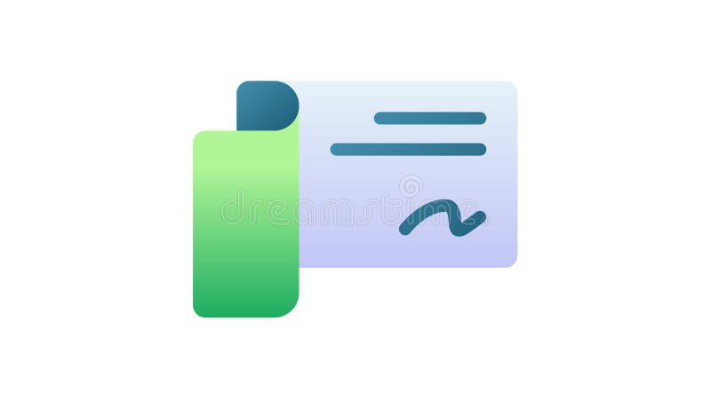 Cheque Bill Invoice Single Isolated Icon with Single Isolated Icon with ...