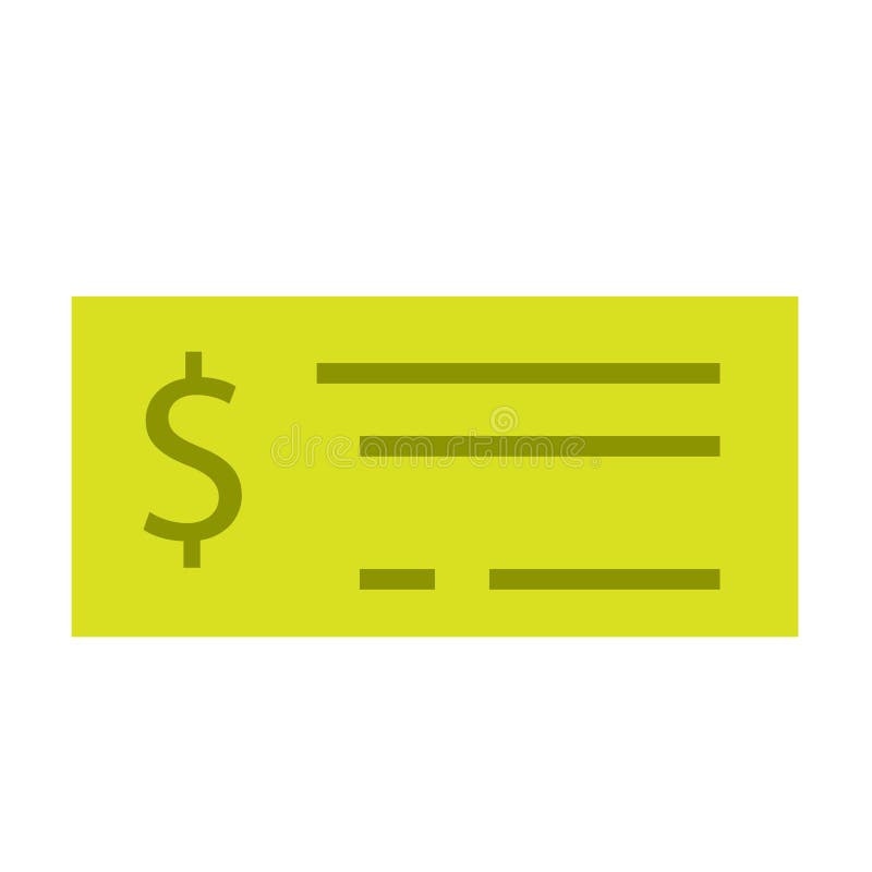 Cheque Deposit Outline Icon Stock Vector - Illustration of graphic ...