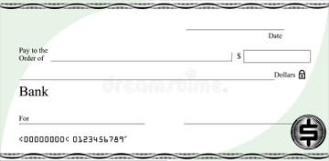 Cheque green corners stock vector. Illustration of economy - 7259178
