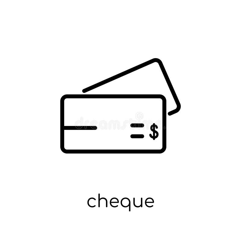 Cheque Icon from Collection. Stock Vector - Illustration of cash ...