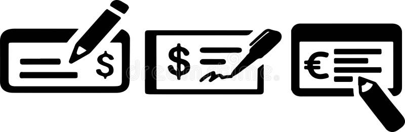 Cheque White Background Stock Illustrations – 2,260 Cheque White ...