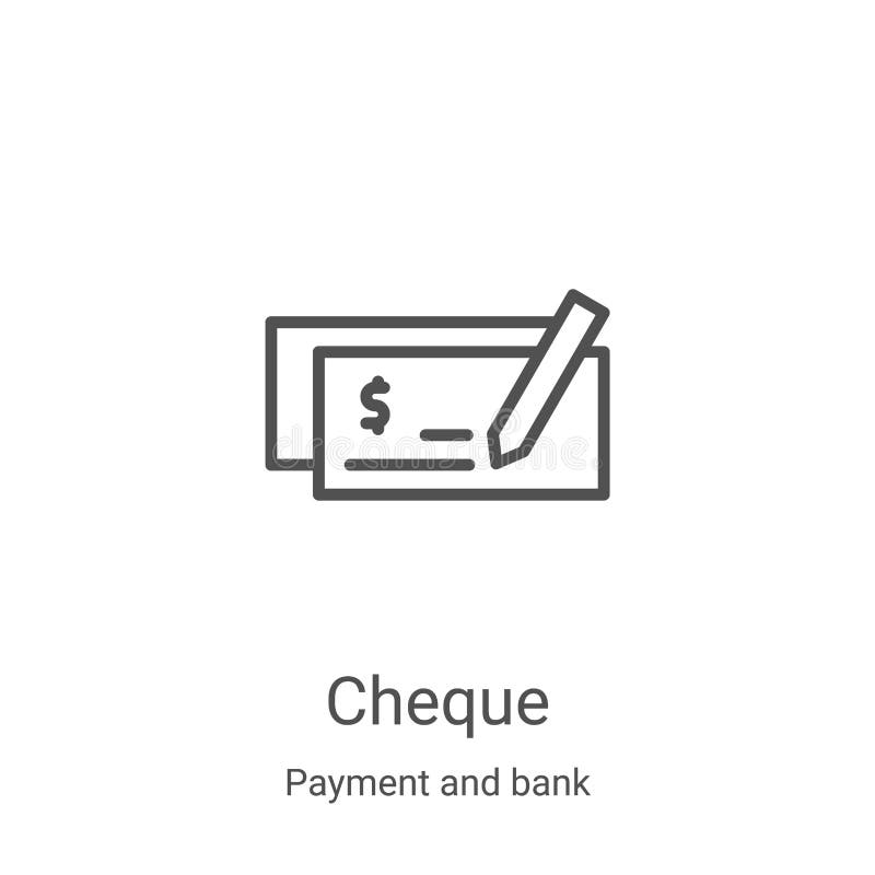 Cheque Thin Outline Stock Illustrations – 682 Cheque Thin Outline Stock ...