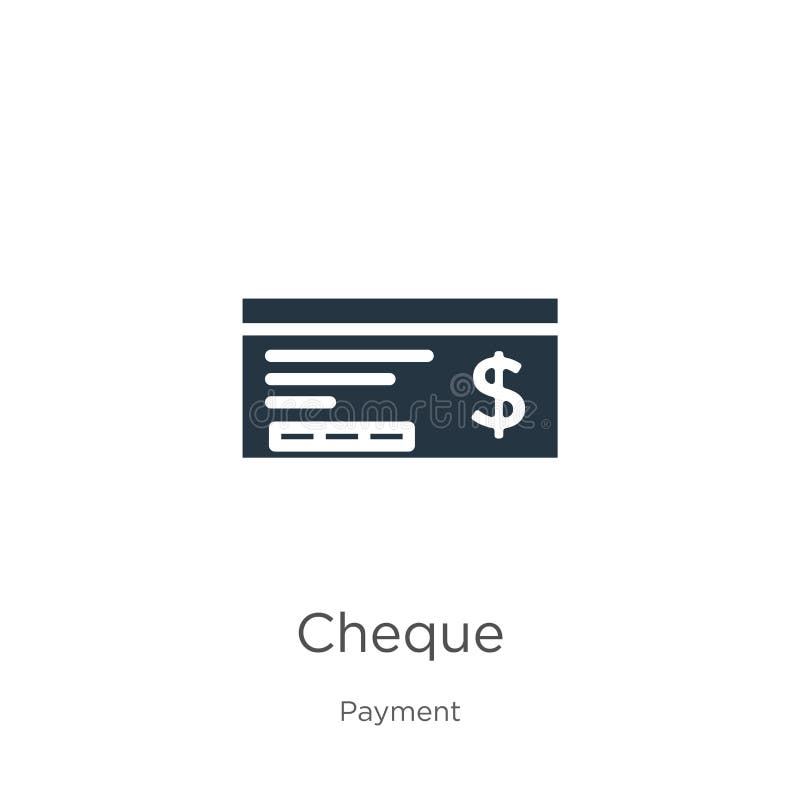 Cheque Icon Vector. Trendy Flat Cheque Icon from Payment Collection ...