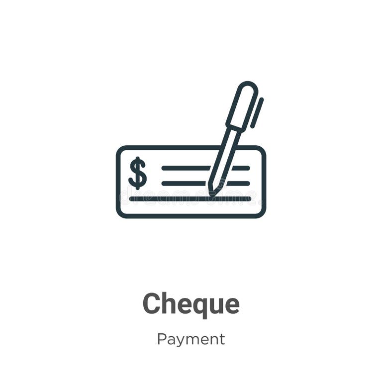 Cheque Thin Outline Stock Illustrations – 670 Cheque Thin Outline Stock ...