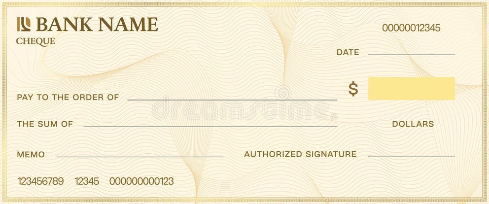 Cheque Template Stock Illustrations – 3,594 Cheque Template Stock ...