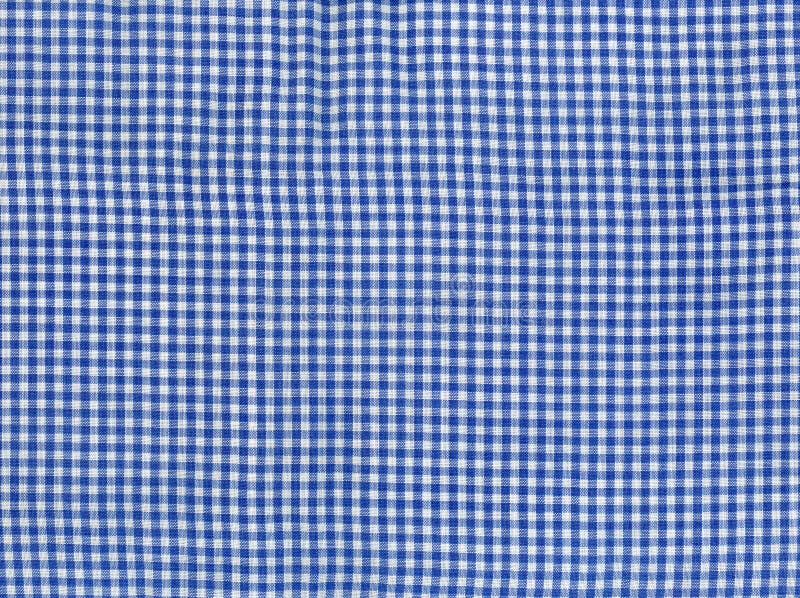 Chequered Blue Fabric Texture Background Stock Photo - Image of ...