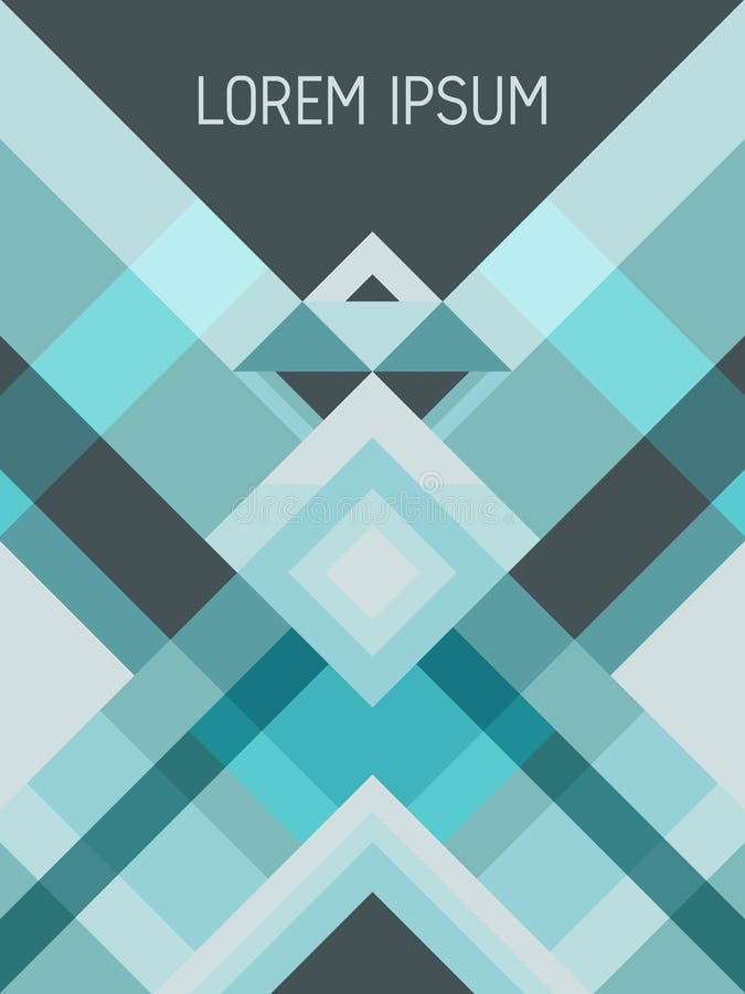 Cover Page Layout Vector Template Geometric Design with Triangles and ...
