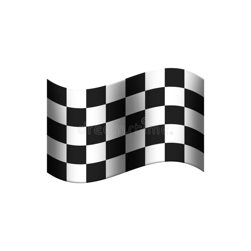 Chequered Flag With Black And White Squares Shown In A Checkerboard ...