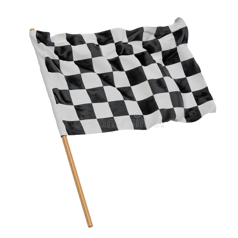 Chequered Flag, 3D Rendering Stock Illustration - Illustration of ...