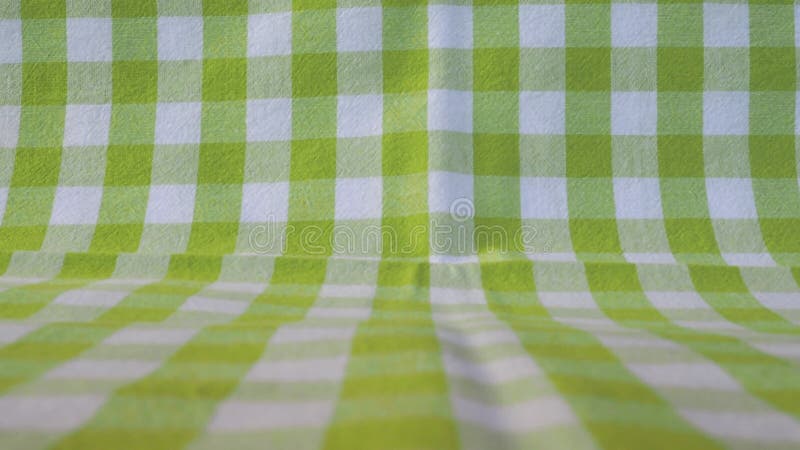Chequered Green and White Fabric Texture Background Stock Video - Video ...