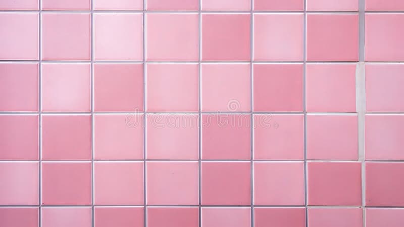 Chequered Pink Tile Wall: Realistic Usage of Light and Color Stock ...