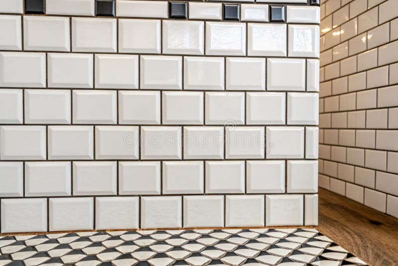 White Tile Wall Chequered Bathroom Texture Stock Illustration ...