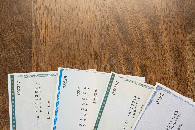 Cheques Used for Making Payments for Vendors Stock Image - Image of ...