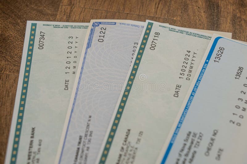 Cheques Used for Making Payments for Vendors Stock Image - Image of ...