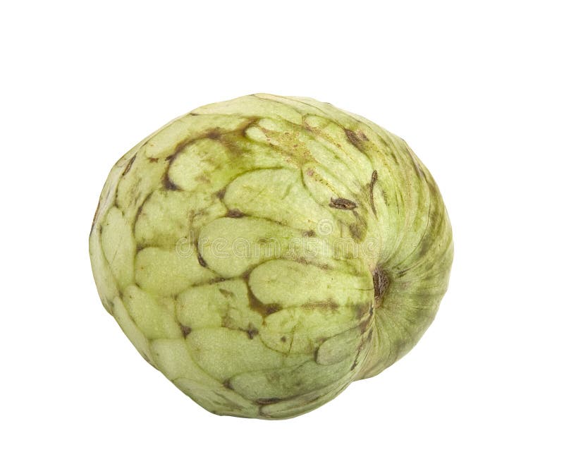 Ripe Cherimoya Fruit Isolated on White Stock Photo - Image of isolated ...