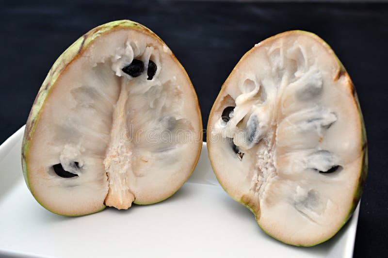 Cherimoya fruit on tray stock photo. Image of fruit, closeup - 78638856