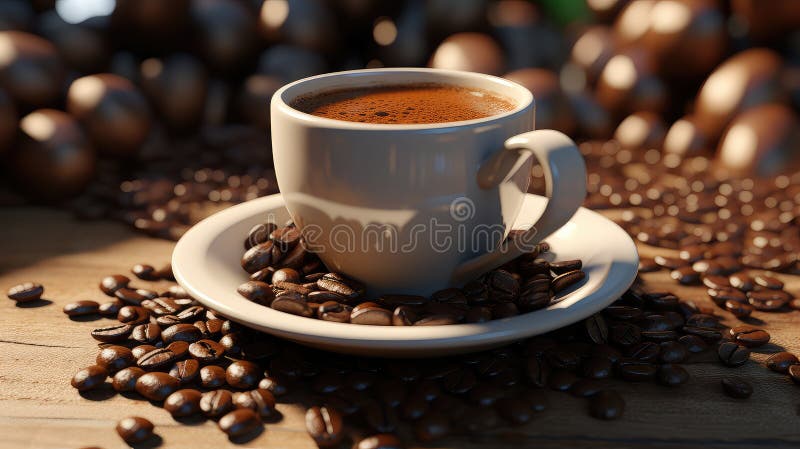 Cherished Coffee Cup Ultra Realistic Illustration - Generative AI ...