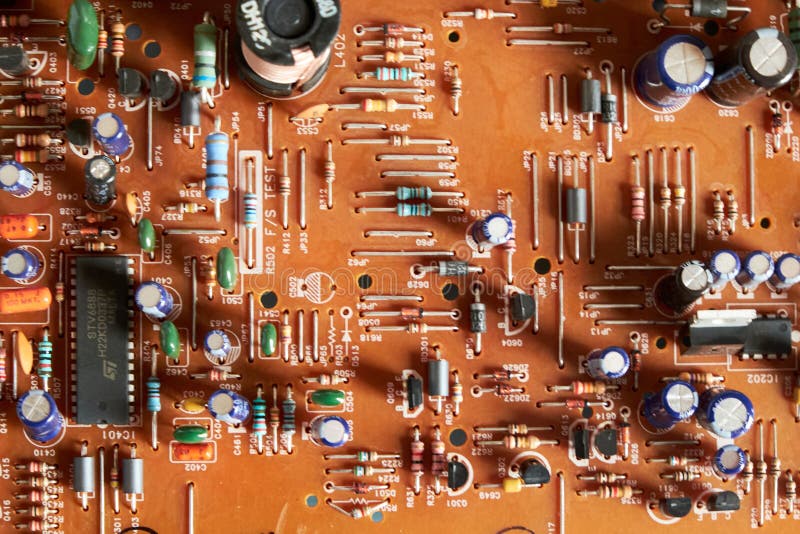 Old printed circuit board editorial stock image. Image of detail ... Old printed circuit board editorial stock image. Image of detail ...