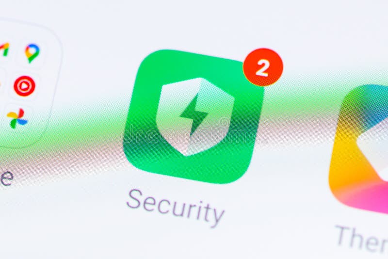 Chernihiv, Ukraine - December 22, 2022: Security App Icon Close Up on a ...