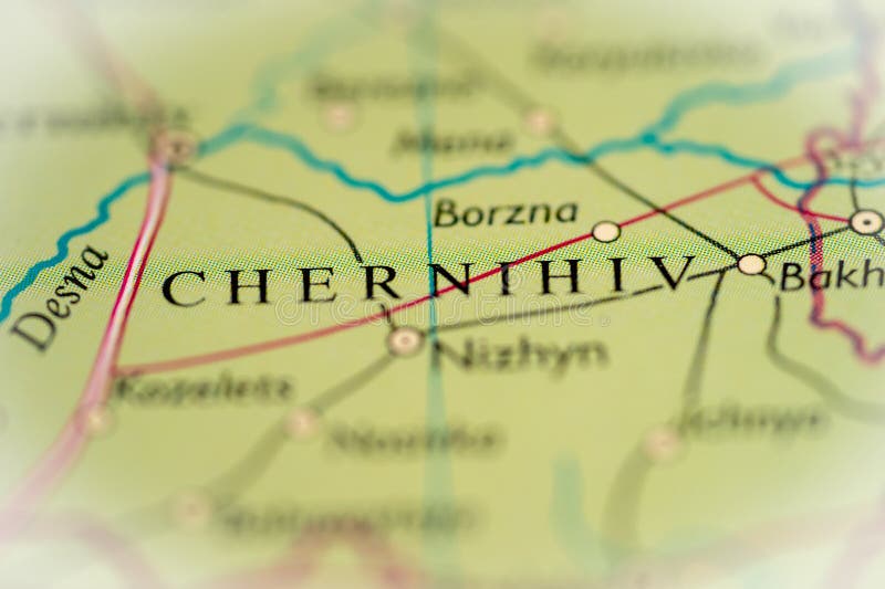 Chernihiv, Ukraine Highlighted on a World Map Stock Image - Image of ...