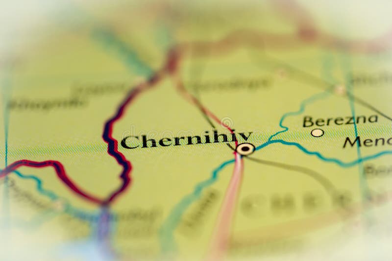 Chernihiv, Ukraine Highlighted on a World Map Stock Image - Image of ...