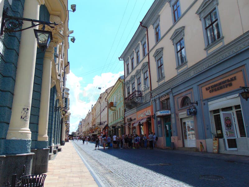 Chernivtsi editorial stock photo. Image of summer, street - 131919638