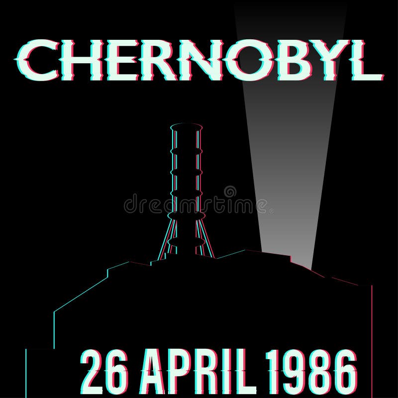 Chernobyl Disaster Vector Illustration with Date Isolated Stock ...